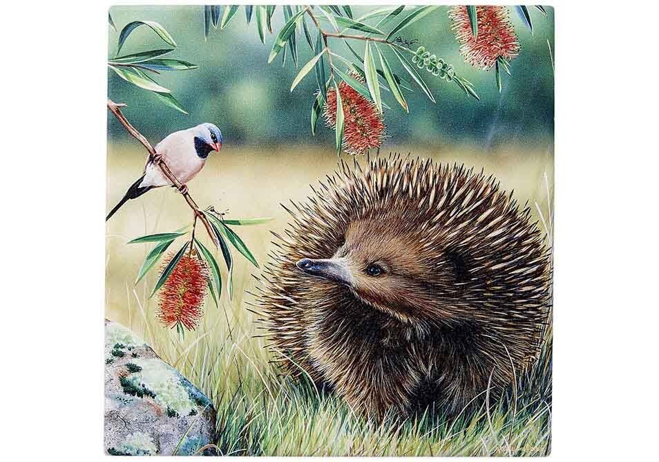 Ashdene Fauna of Australia - Echidna & Finch Trivet