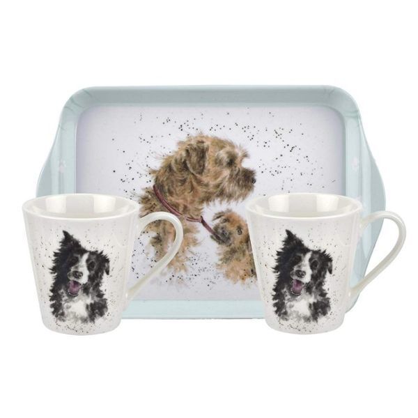 Royal Worcester Wrendale Mug and Tray Set - Dogs - Wrendale Designs